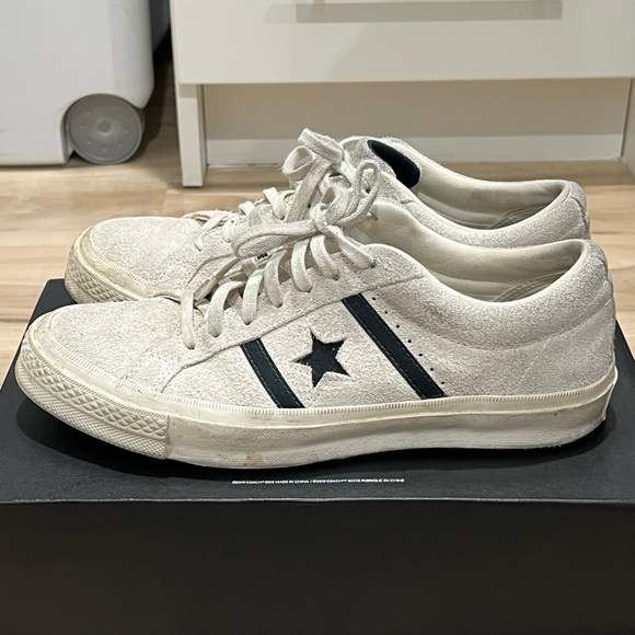 Converse | Shoes | Converse One Star All Star White Suede Shoes Gum ...